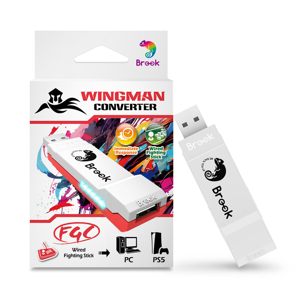 Brook Wingman FGC Converter Wired Arcade Fight Stick Hitbox Wired Cont ...