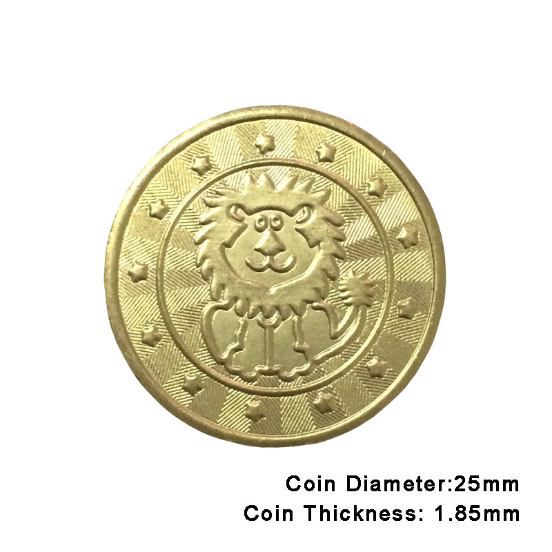 100 pcs per bag Arcade Style Gaming Copper Coin Tokens 25mm 1.85mm Cop ...