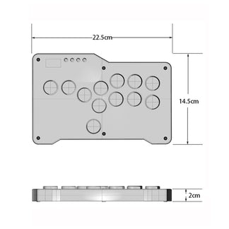 Rtu Mini Hitbox with Gamerfinger Caps Cherry MX Silver Switches Glorio ...